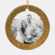 Gold Glitter Frame Holiday Christmas Ornament | Zazzle