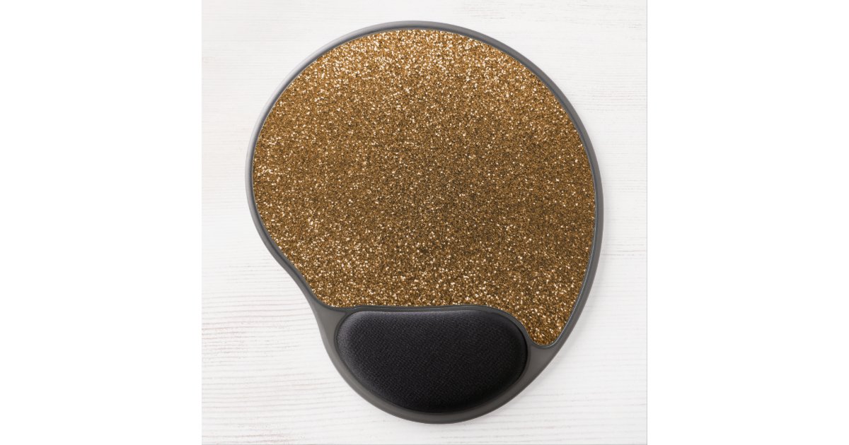 Gold glitter gel mouse pad | Zazzle