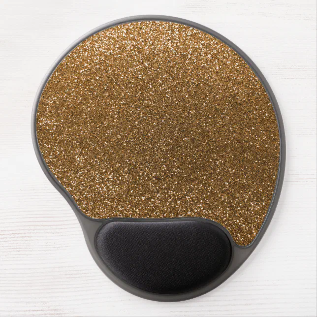 Gold glitter gel mouse pad | Zazzle