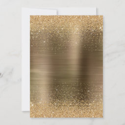 Gold Glitter Glam 100 and Fabulous Disco Ball Invitation | Zazzle