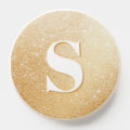 Gold Glitter Glam Monogram Phone Grip PopSocket | Zazzle