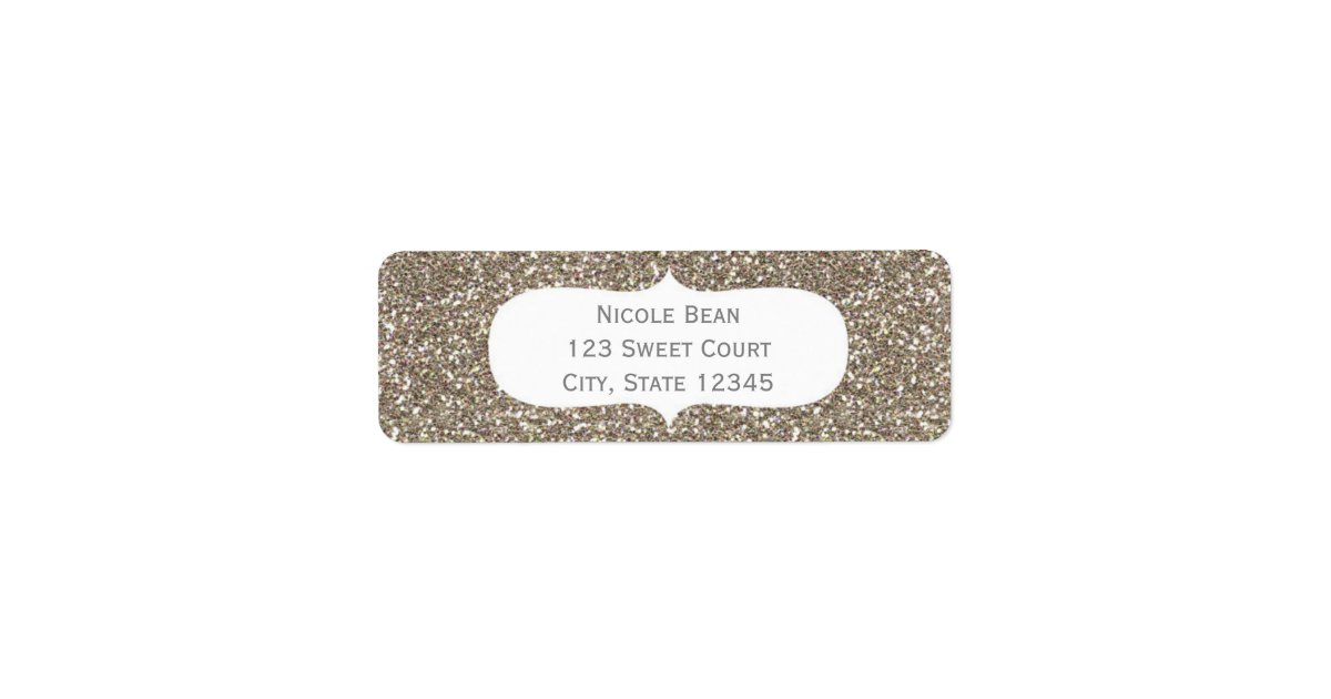 Gold Glitter Glamour Birthday Address Labels | Zazzle