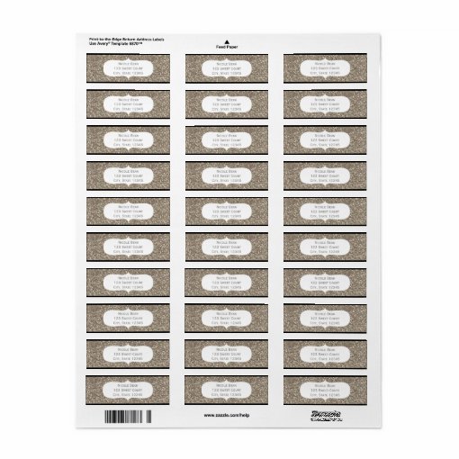 Gold Glitter Glamour Birthday Address Labels | Zazzle