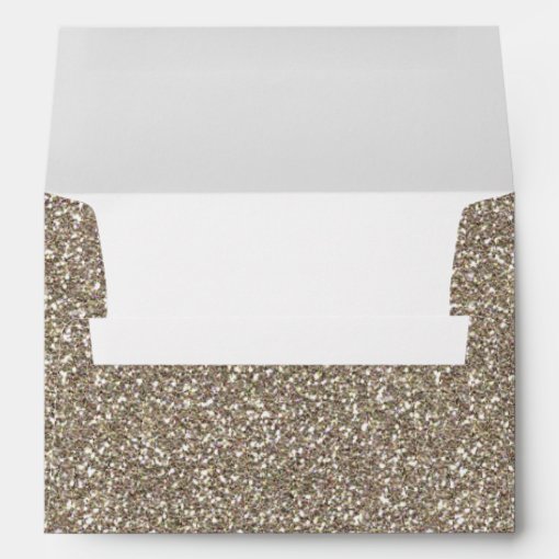 Gold Glitter Glamour Invitation Party Envelope | Zazzle