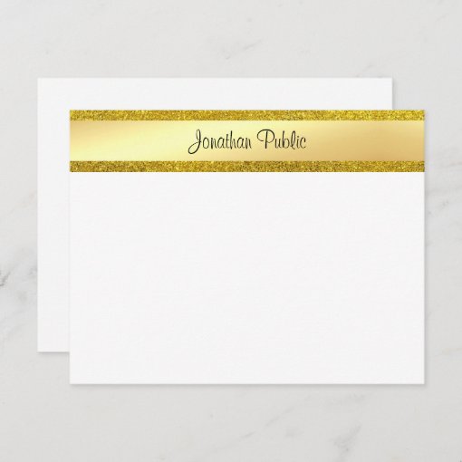 Gold Glitter Handwritten Script Name Template | Zazzle