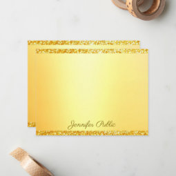 Gold Glitter Handwritten Template Script Text Name | Zazzle