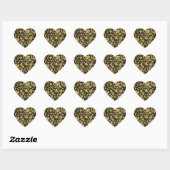 Gold Glitter Hearts Heart Sticker | Zazzle