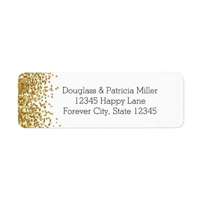 Gold Glitter Label | Zazzle