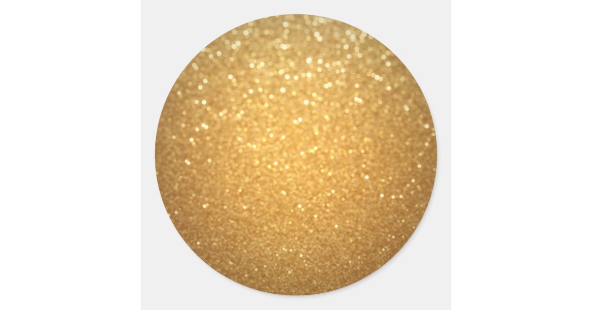 Gold Glitter Look Elegant Blank Oval Sticker | Zazzle