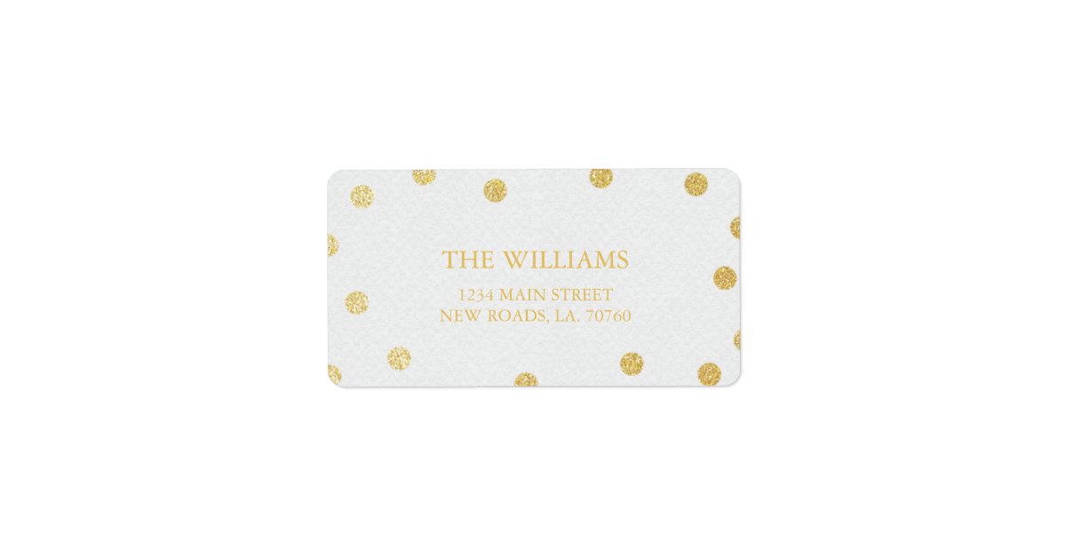 Gold Glitter Mailing Labels | Zazzle