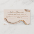 Gold Glitter Marble Agate Modern Refer A Friend Business Card | Zazzle