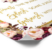 Gold Glitter Mimosa Bar Sign Floral Wedding Decor | Zazzle