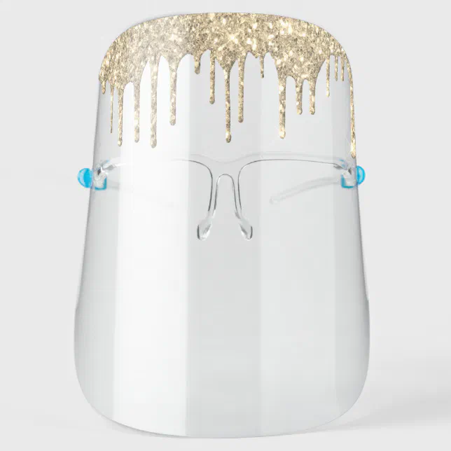 Gold Glitter Modern Glam Luxury Salon Face Shield | Zazzle