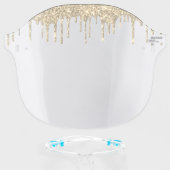 Gold Glitter Modern Glam Luxury Salon Face Shield | Zazzle