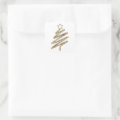 Gold Glitter Modern Holiday Tree Christmas Square Sticker | Zazzle