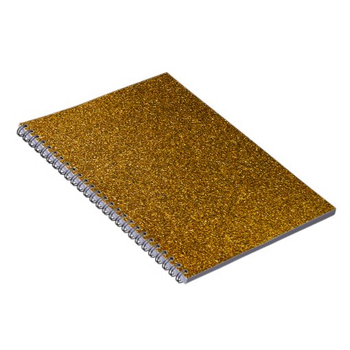 Gold Glitter Notebook | Zazzle