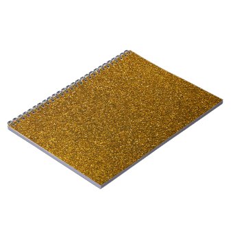 Gold Glitter Notebook | Zazzle