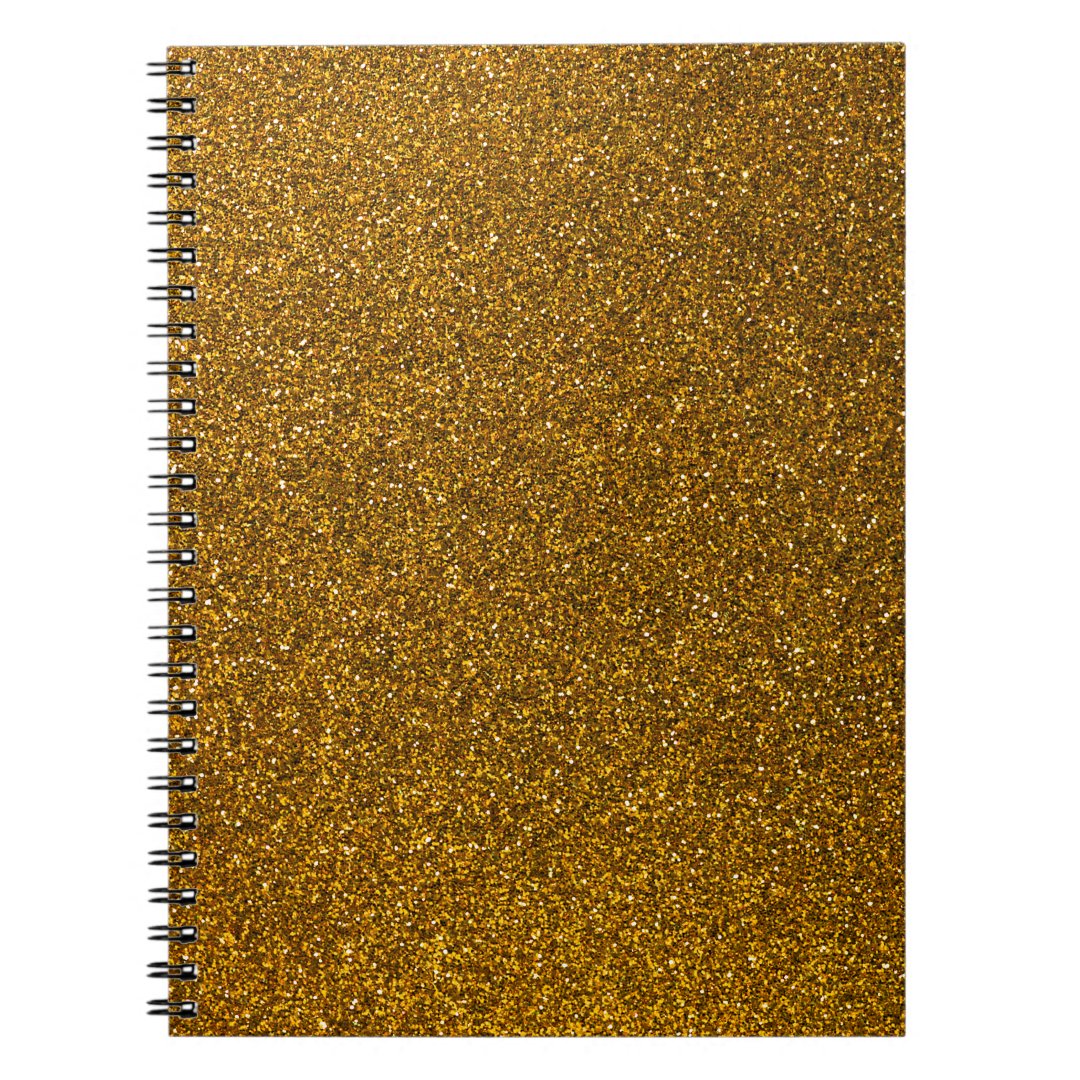 Gold Glitter Notebook | Zazzle