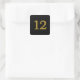 Gold Glitter Number 12 wide font Square Sticker | Zazzle