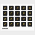 Gold Glitter Number 18 Square Sticker | Zazzle