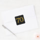 Gold Glitter Number 70 Wide Font Square Sticker | Zazzle