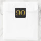 Gold Glitter Number 90 Wide Font Square Sticker | Zazzle