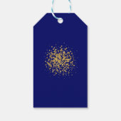 Gold Glitter on Royal Blue Gift Tags | Zazzle
