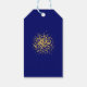 Gold Glitter on Royal Blue Gift Tags | Zazzle