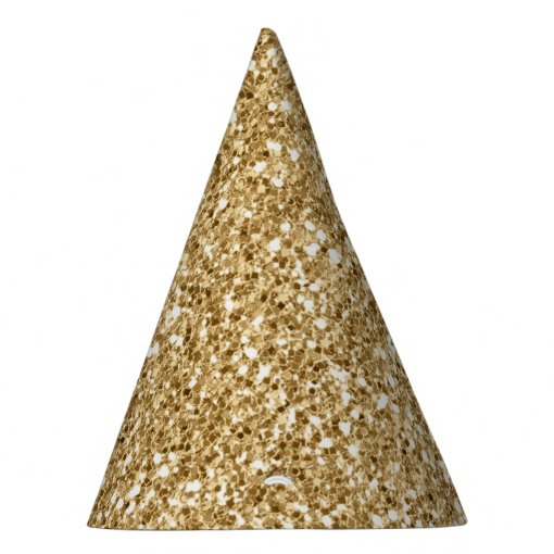 Gold Glitter Party Hat | Zazzle