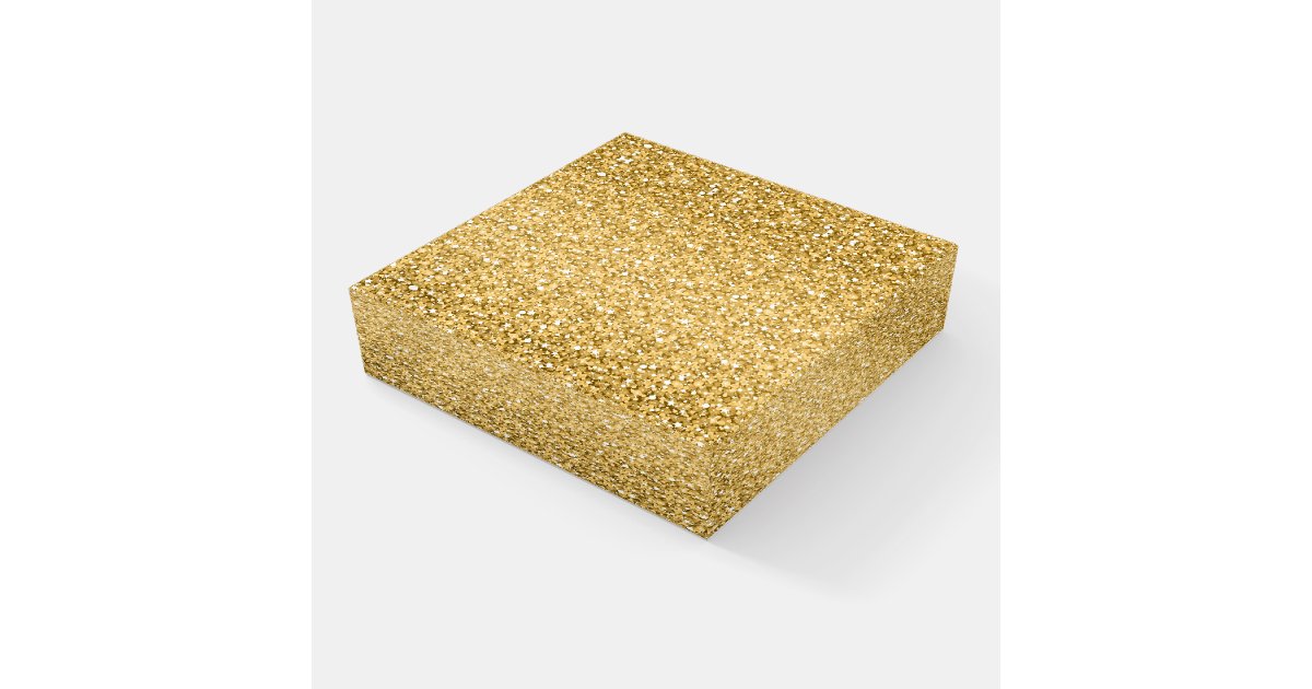Gold Glitter Pattern Paperweight | Zazzle