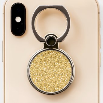 Gold Glitter Phone Ring Stand | Zazzle