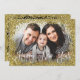 Gold Glitter Photo Frame New Years Photo Card | Zazzle