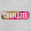 Gold Glitter Pink Splatter Personalized Name Patch | Zazzle