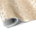 Gold Glitter Polka Dot Spotty Wrapping Paper | Zazzle