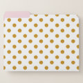 Gold Glitter Polka Dots File Folder | Zazzle