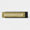 Gold Glitter Print Desk Name Plate | Zazzle