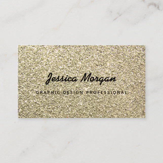 Gold Glitter Professional Business Cards | Zazzle