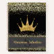 Gold Glitter Queen and Princess Crown Notebook | Zazzle