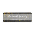 Gold Glitter Return Label | Zazzle