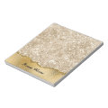 Gold Glitter Ripped Foil Paper Personalized Notepad | Zazzle