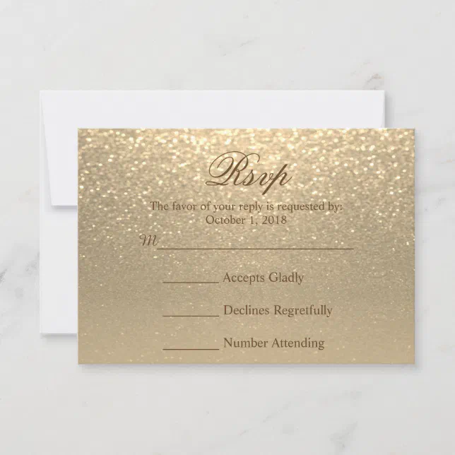Gold Glitter - RSVP | Zazzle