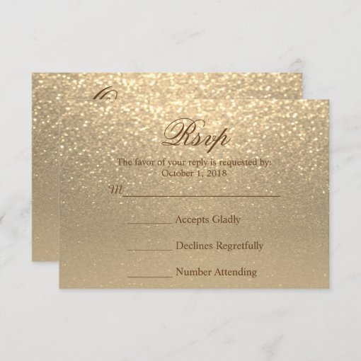 Gold Glitter - RSVP | Zazzle