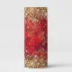 Gold Glitter Ruby Red Fire Glam Pillar Candle | Zazzle