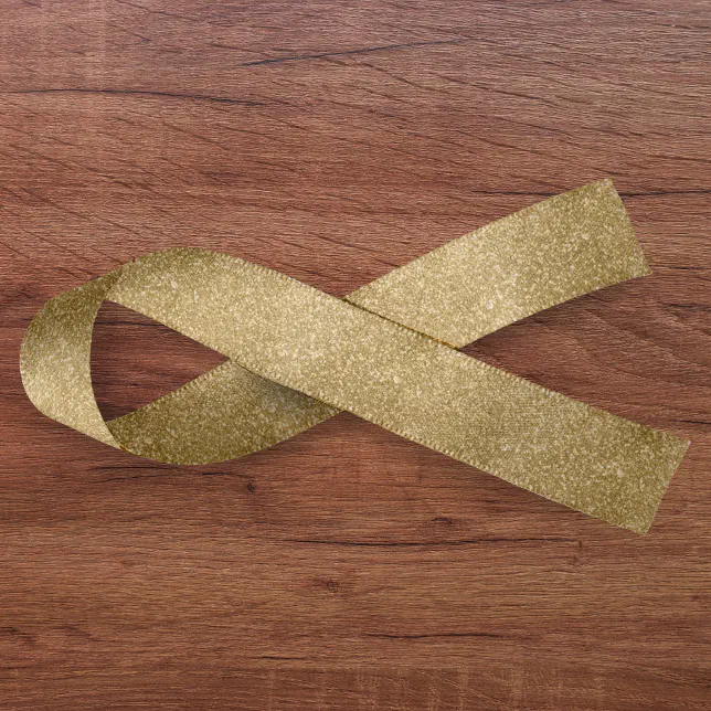 Gold Glitter Satin Ribbon | Zazzle