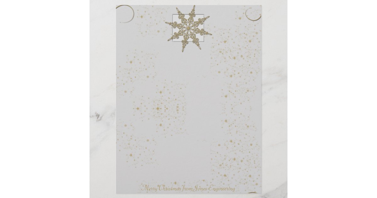 Gold Glitter Snowflake on Winter White Background | Zazzle