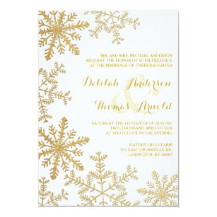 Snowflake Wedding Invitations | Zazzle