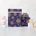 Gold Glitter Snowflakes Wrapping Paper | Zazzle
