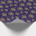 Gold Glitter Snowflakes Wrapping Paper | Zazzle