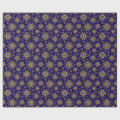Gold Glitter Snowflakes Wrapping Paper | Zazzle