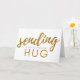 Gold Glitter Social Distancing Hug Card | Zazzle